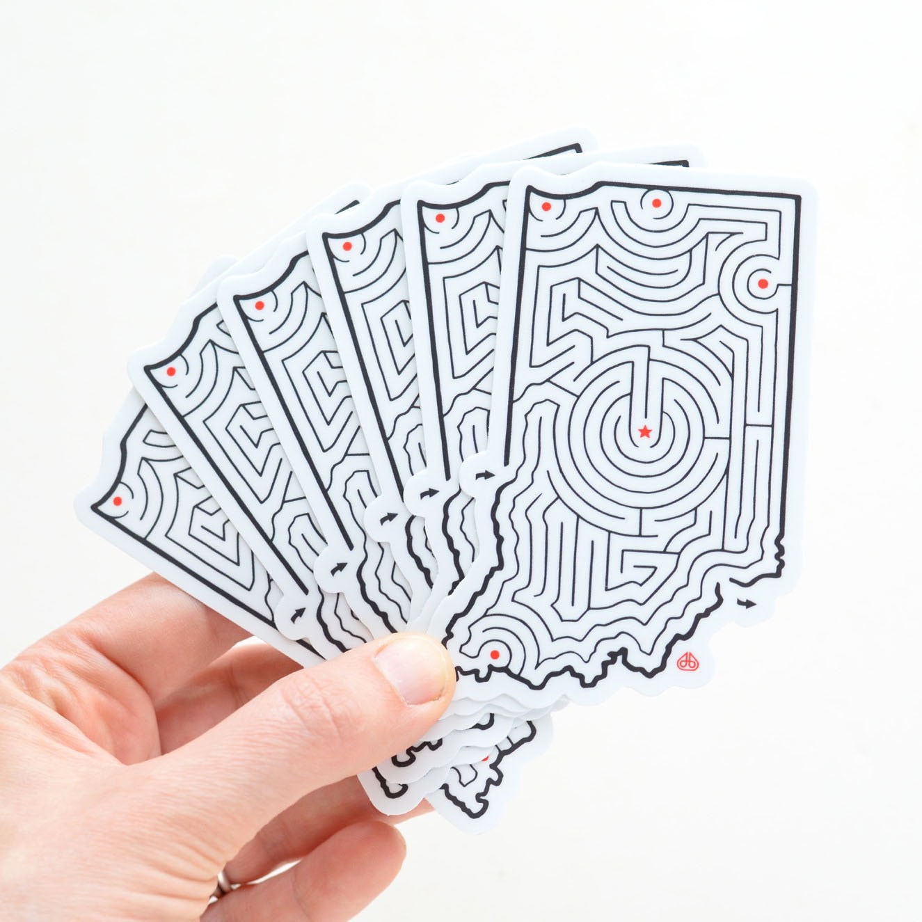 Indiana Maze State Map Sticker | Premium Die Cut Vinyl | 3.75 X 2.5 ...