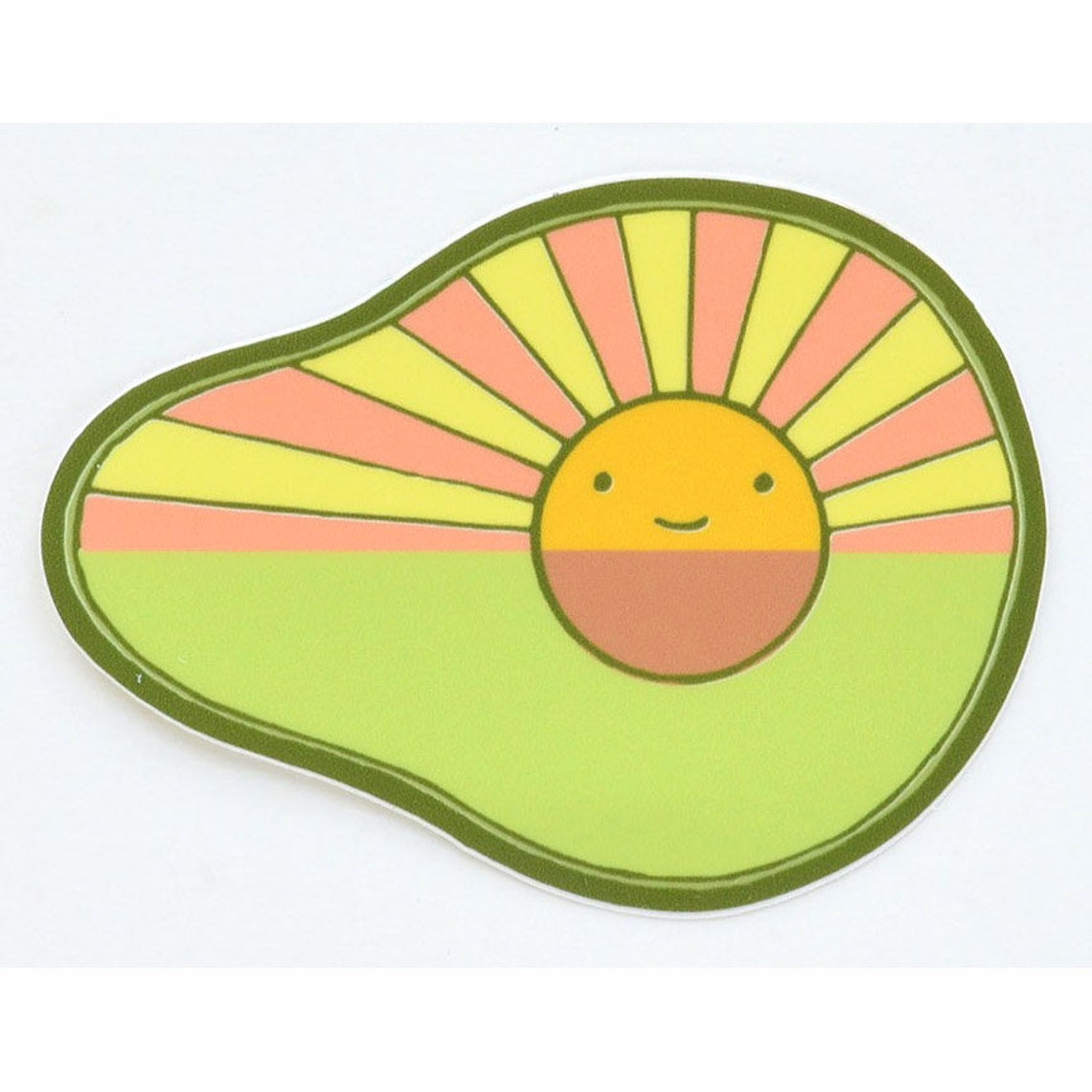 Avocado Rainbow / Avocado Sunrise Stickers | Premium Die Cut Vinyl | 3. ...