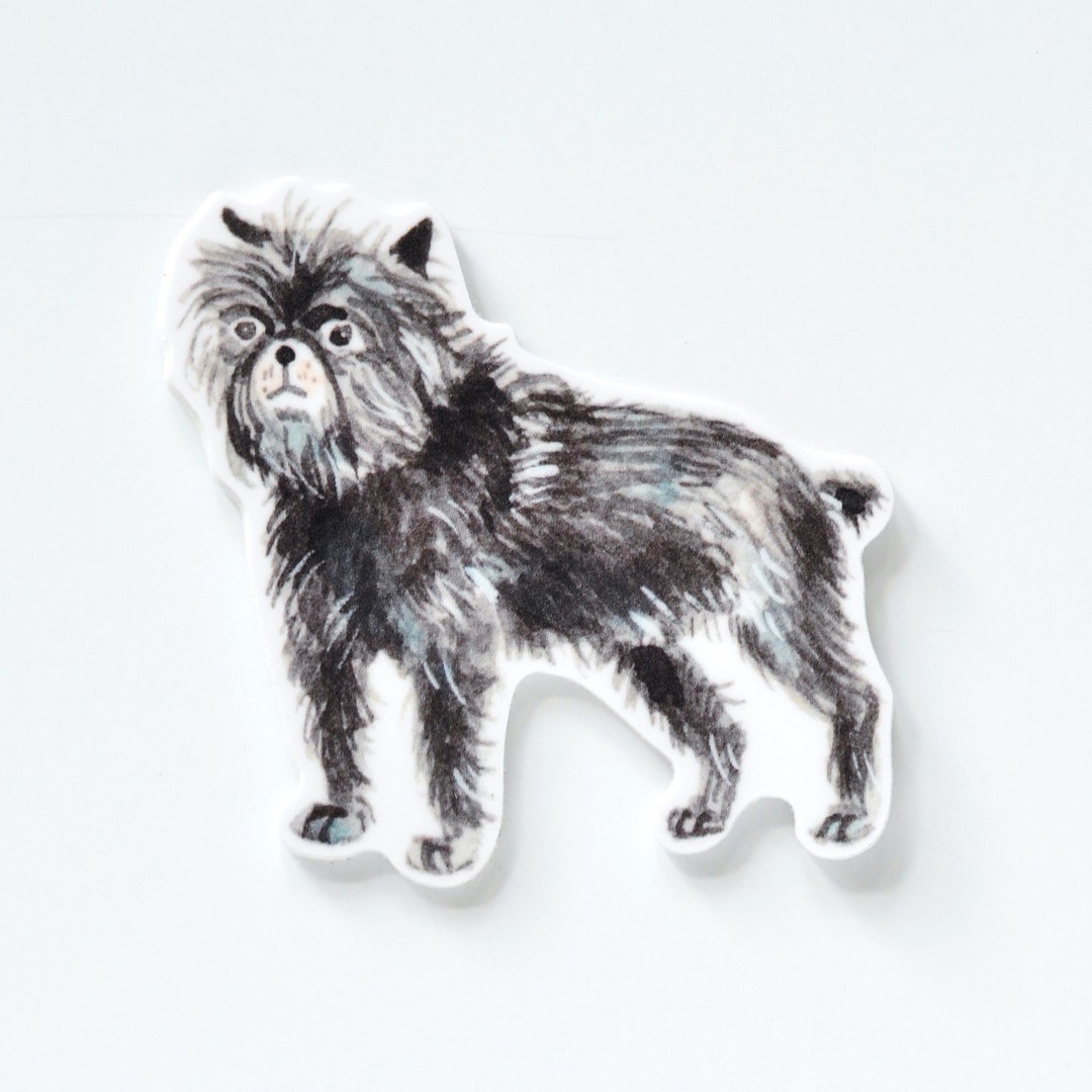 Scruffy Pup / Affenpinscher Dog Illustrated Die Cut Vinyl Sticker | 2.5 ...
