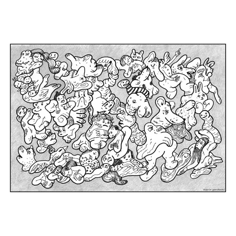 Blob Bods Coloring Page | Instant Download Printable PDF - Etsy