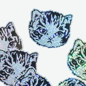 Glitter Kitty Cat Sticker | Premium Die Cut Vinyl | 2.5 X 3 Inches ...