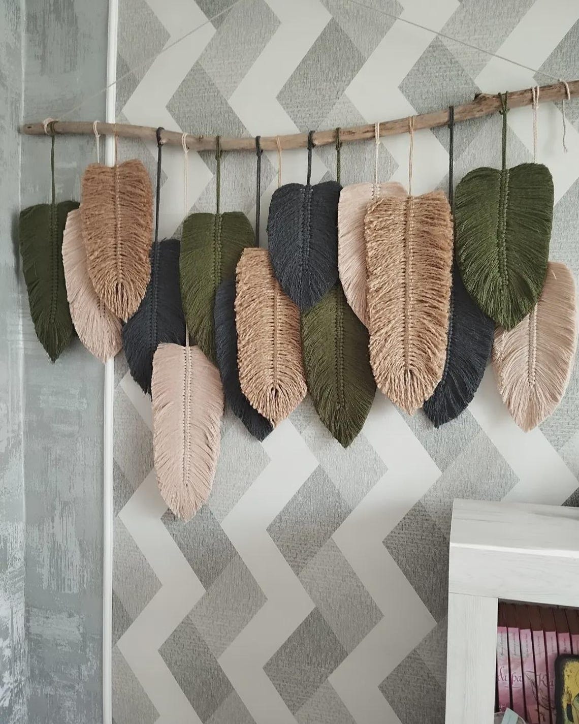 Macrame Leaf Wall Hanging - Etsy