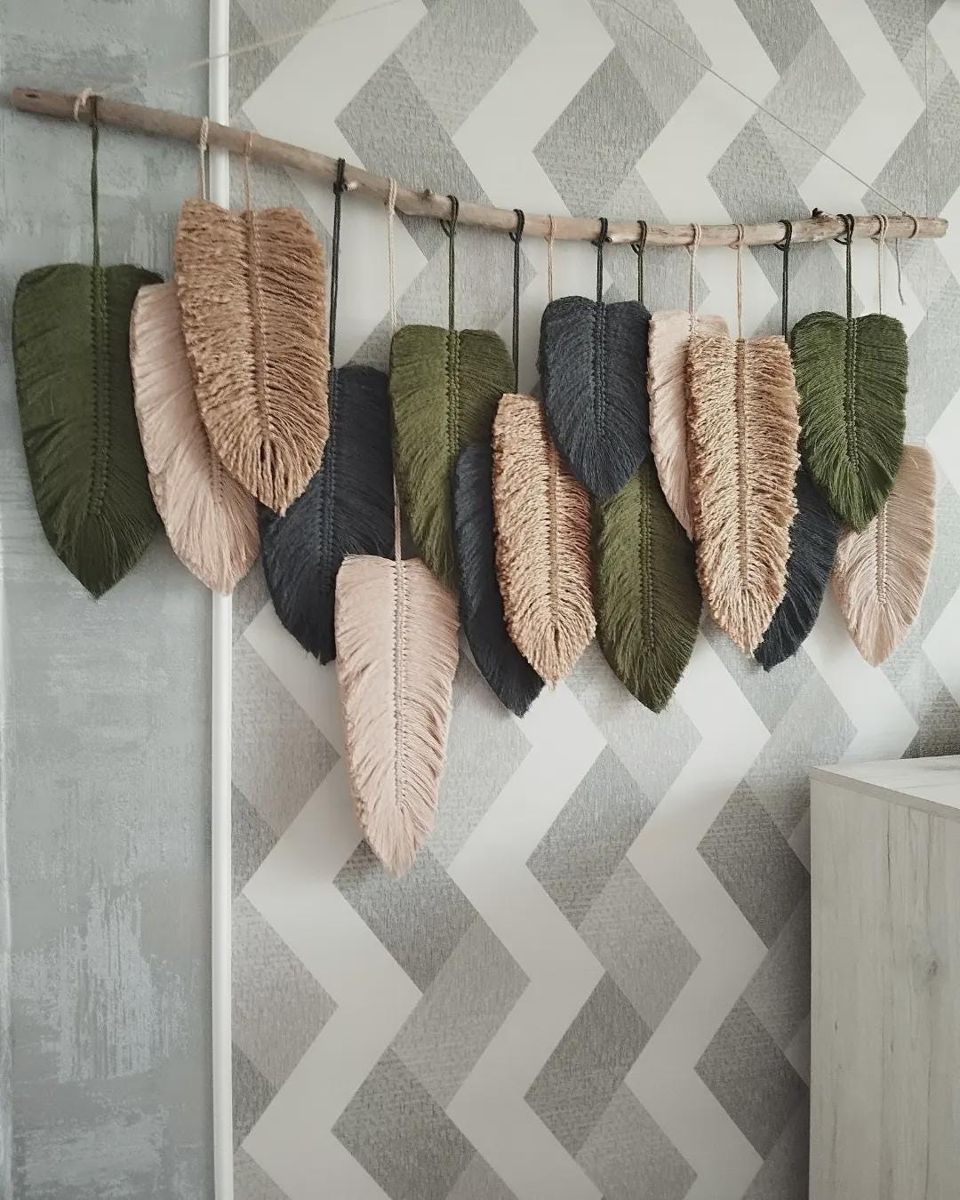 Macrame Leaf Wall Hanging - Etsy