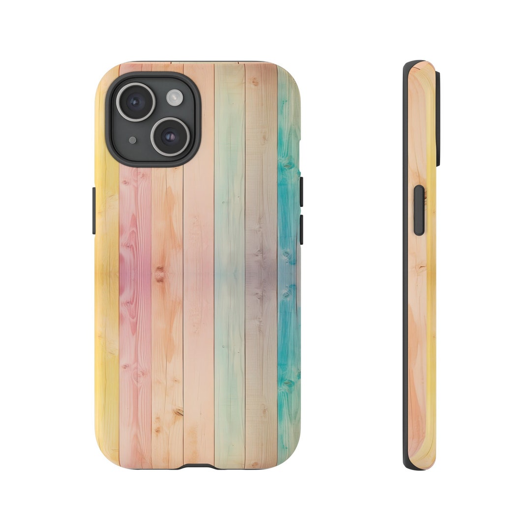 Rainbow Timber | Rainbow Colored Wood Print Phone Case for Iphone ...