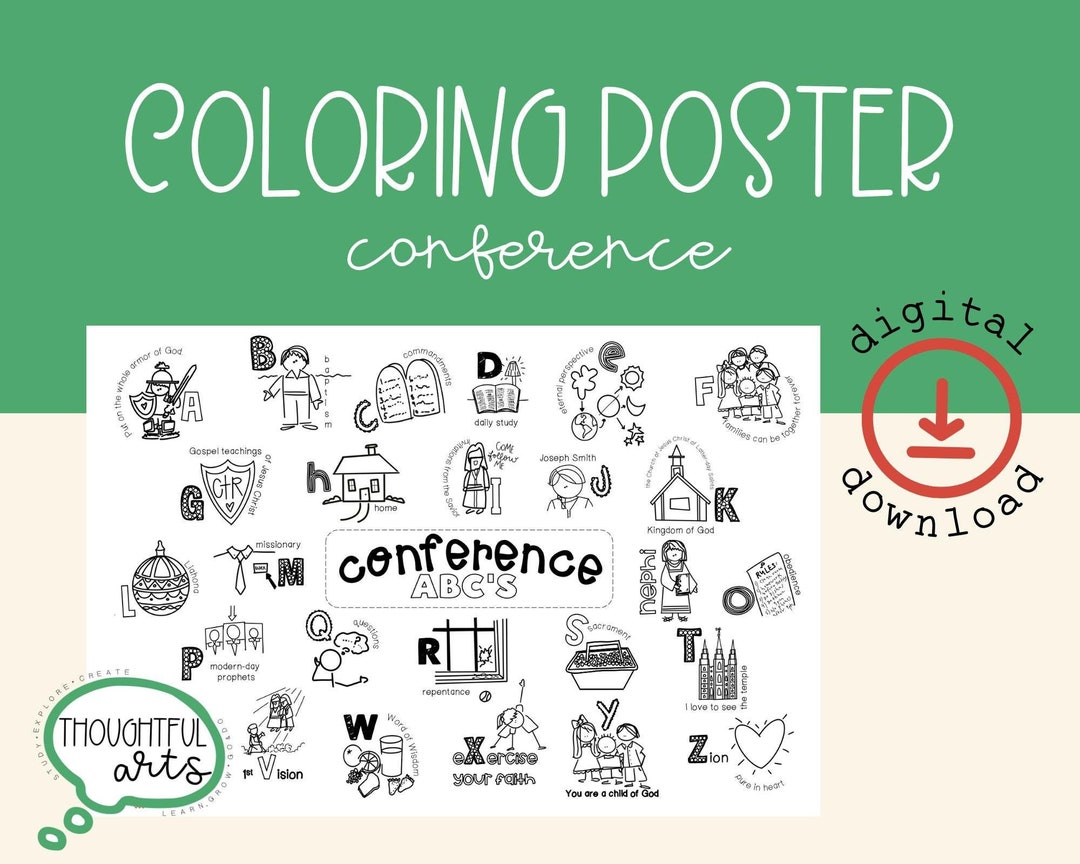 General Conference Coloring Poster, LDS General Conference, Games, Come ...