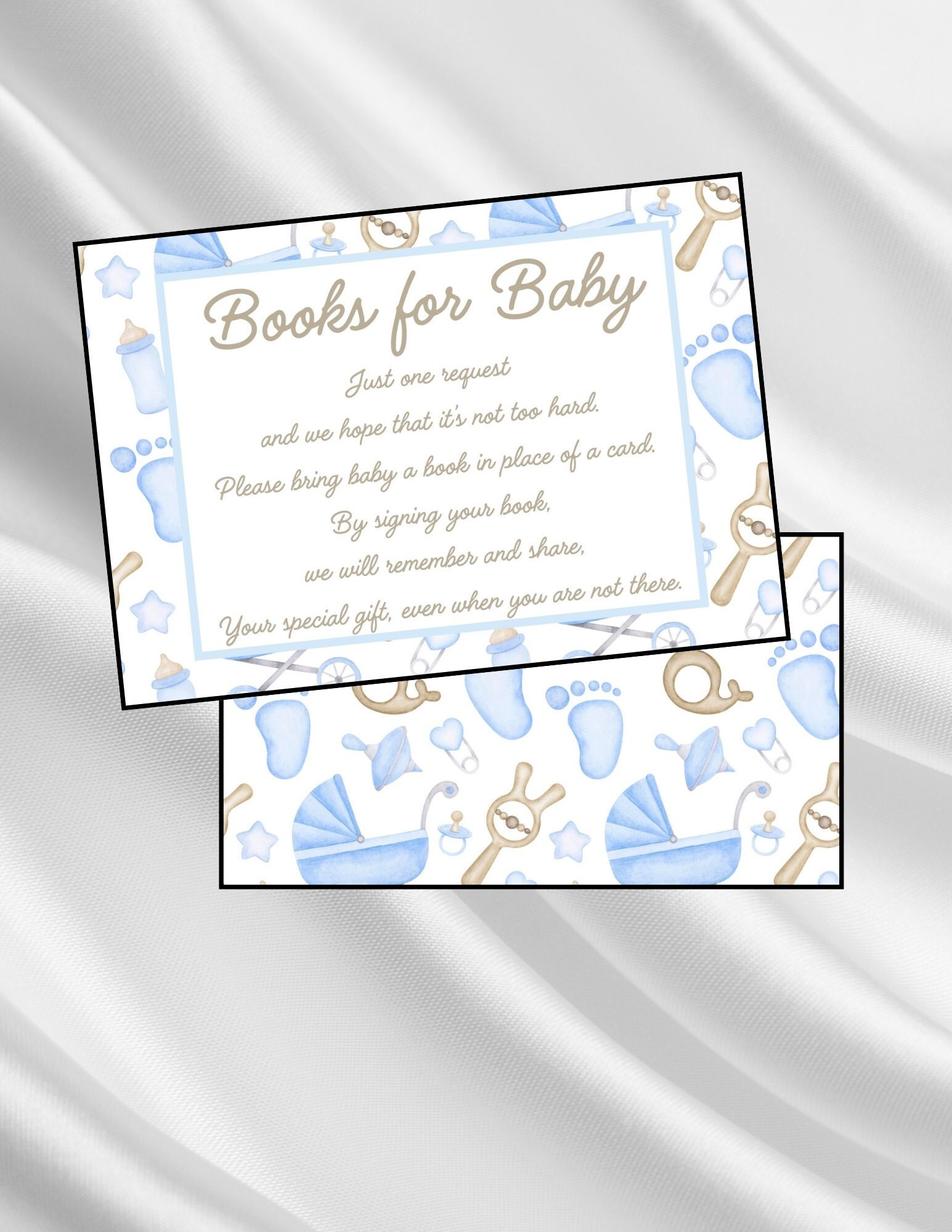 Printable Baby Shower Books for Baby Card Insert, Books Instead of a ...