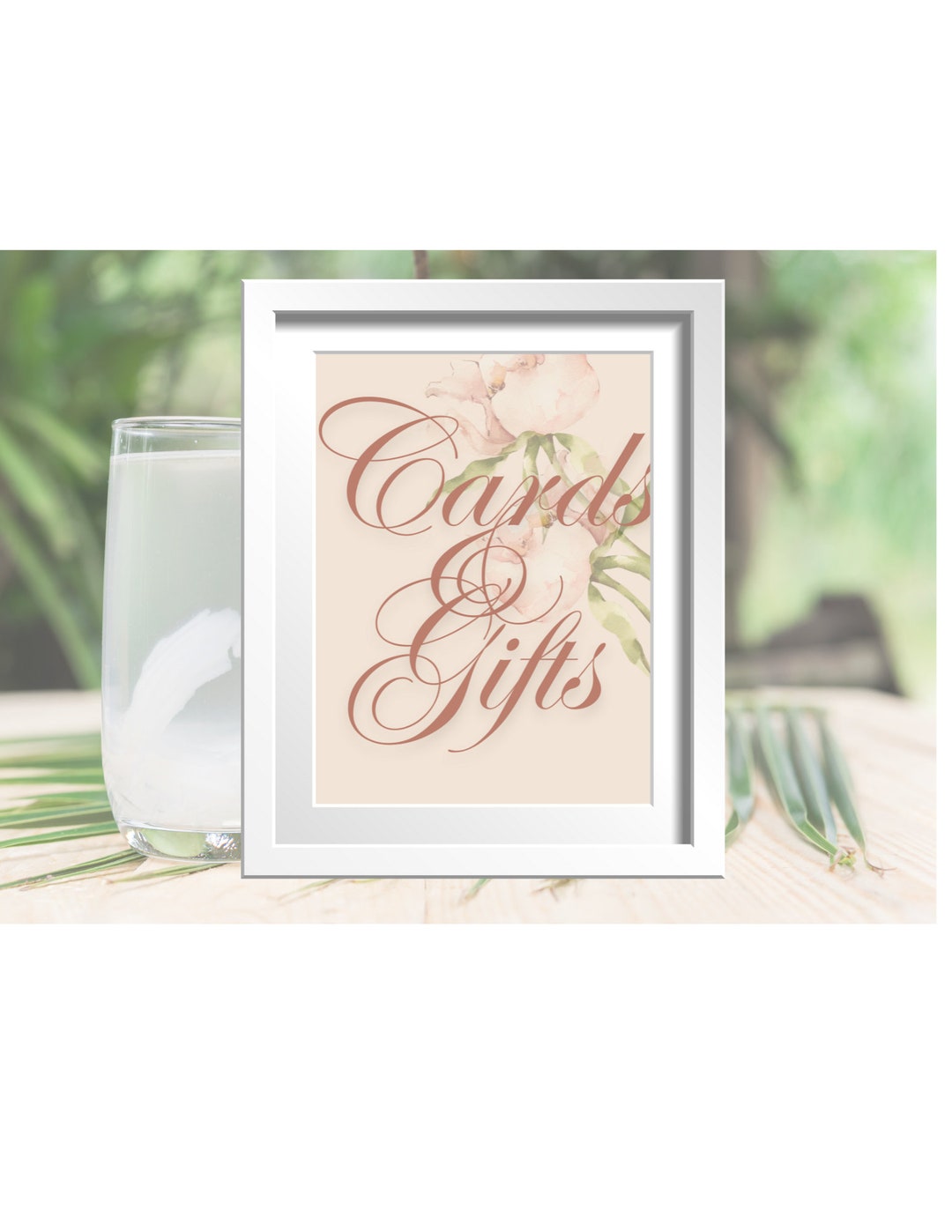 Blush Pink Floral Table Sign Template: Bridal Shower, Party (digital ...