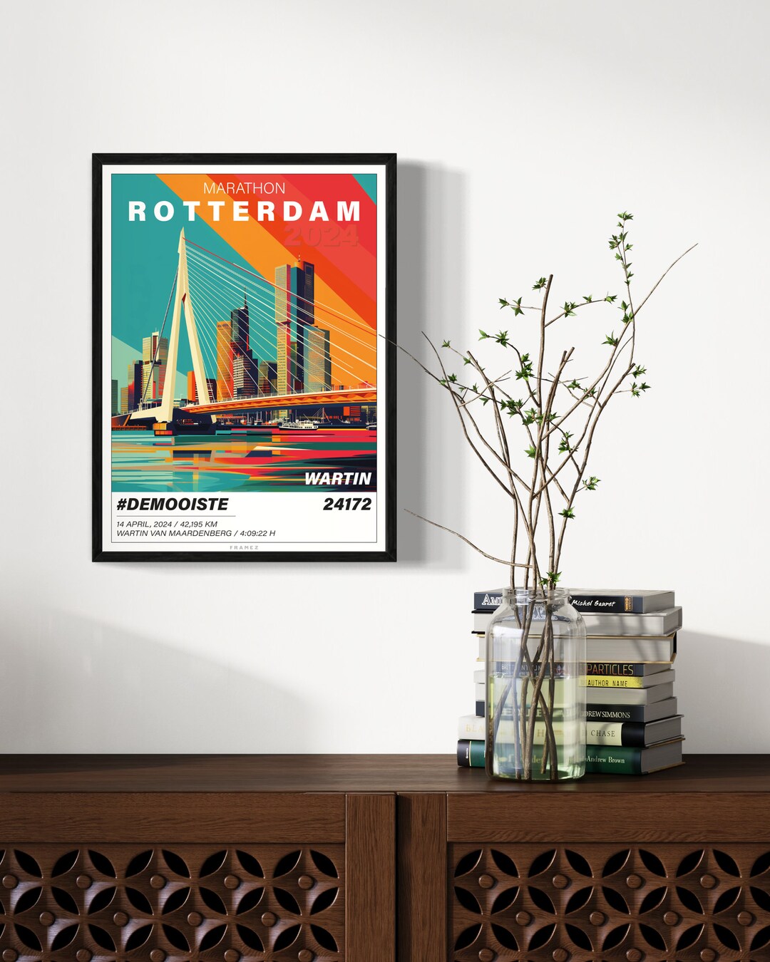 Graphic Poster Marathon Rotterdam 2024 - Etsy