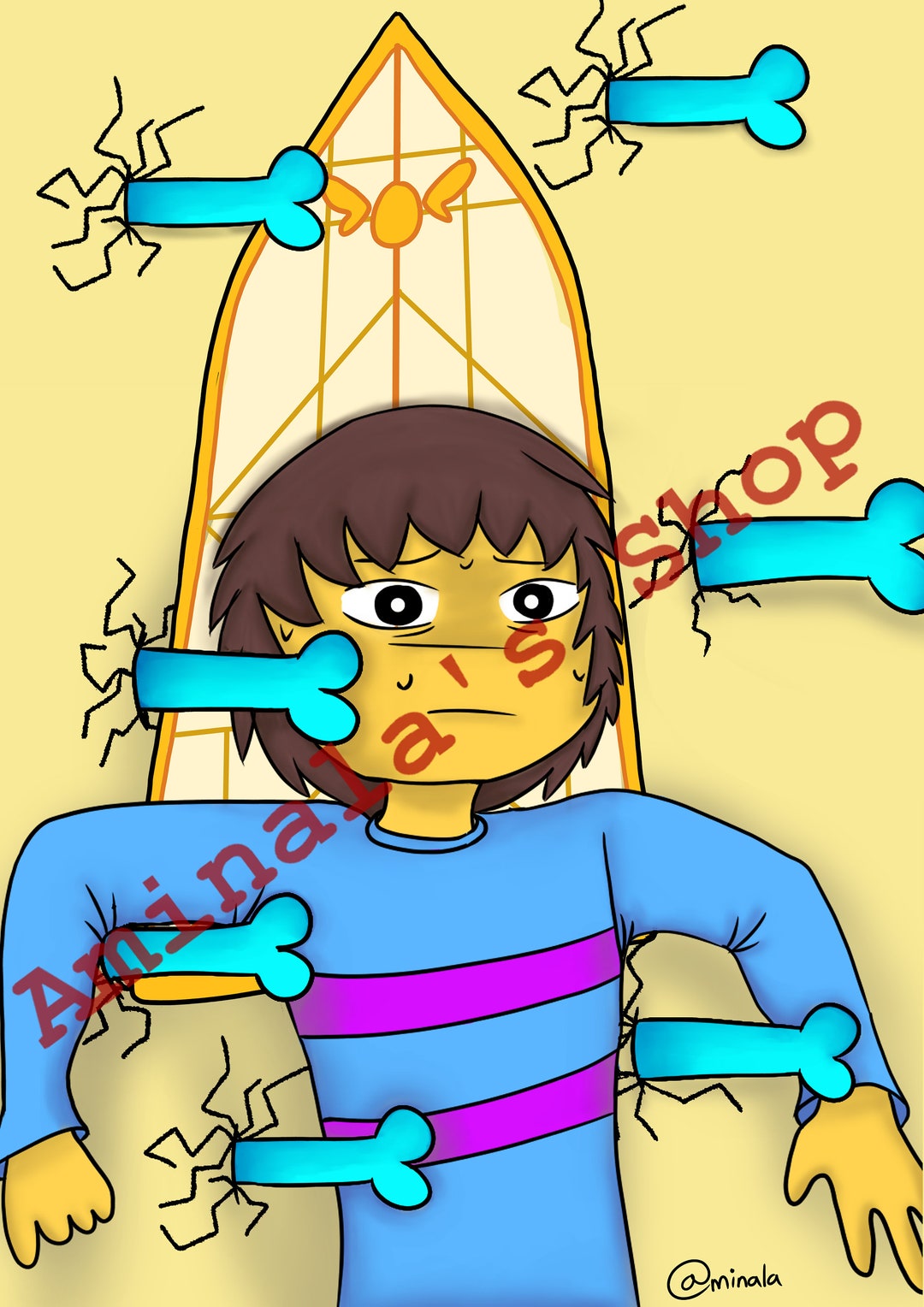 Undertale Frisk Vs Sans - Etsy