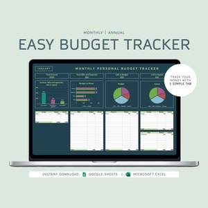 Monthly Budget Tracker | Excel and Google Sheets | Personal Finance ...