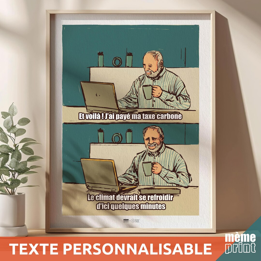 Hide the Pain Color Meme Poster, Harold, Awkward Smile, Meme Print ...