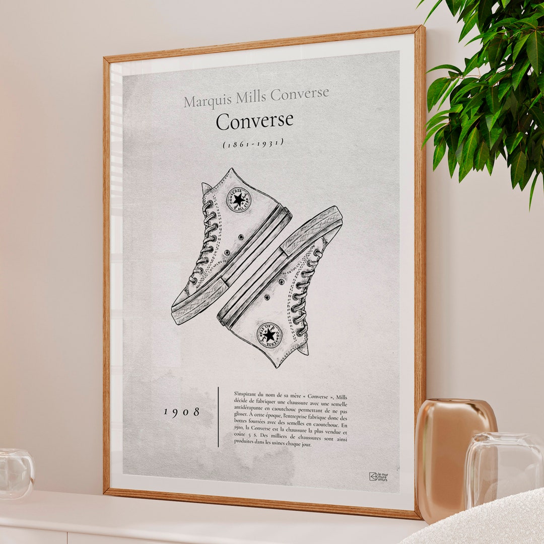 Vintage Converse Sneakers Poster for a Magnificent Wall Decoration in ...