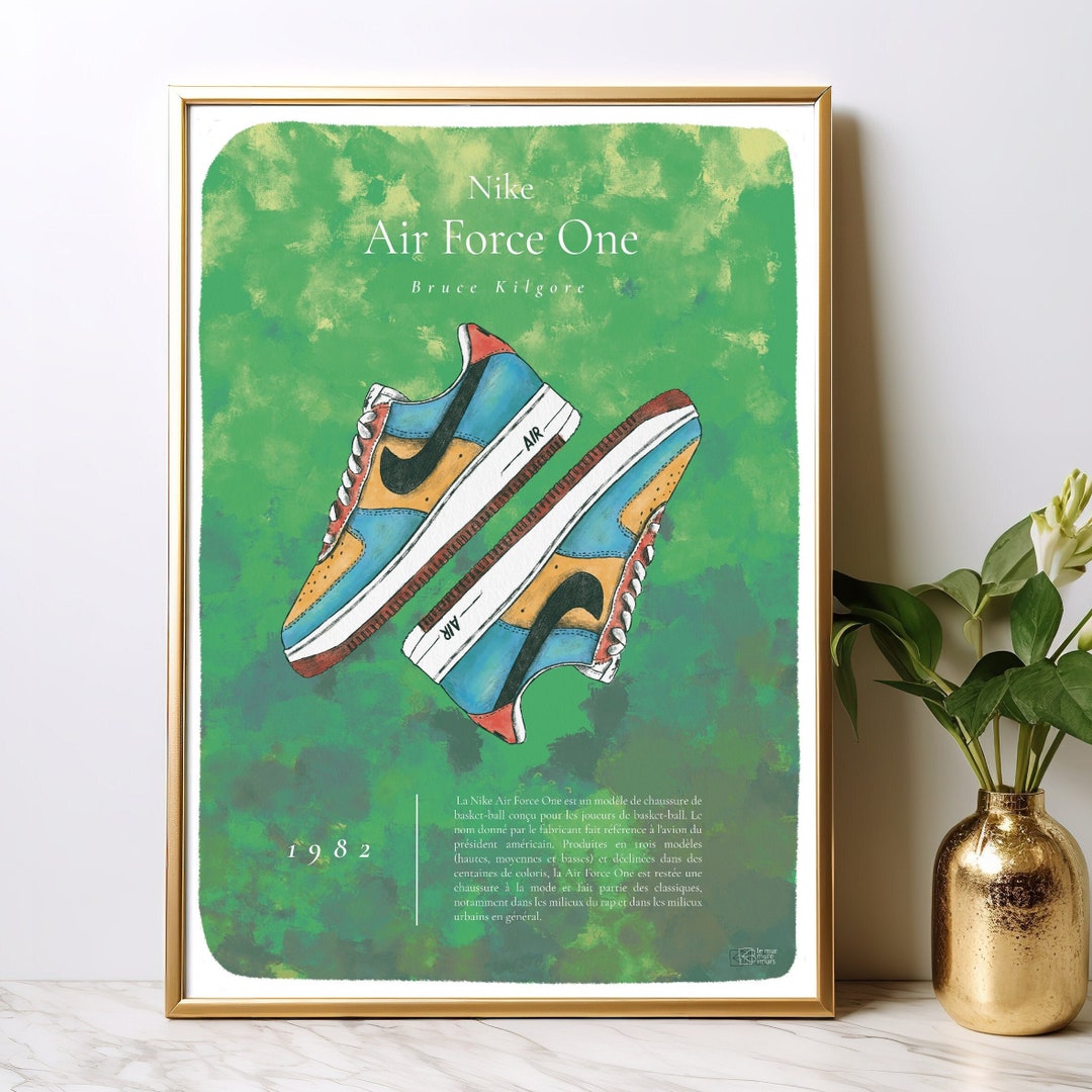 Colorful Sneakers Poster Air Force 1 History for a Magnificent Wall ...