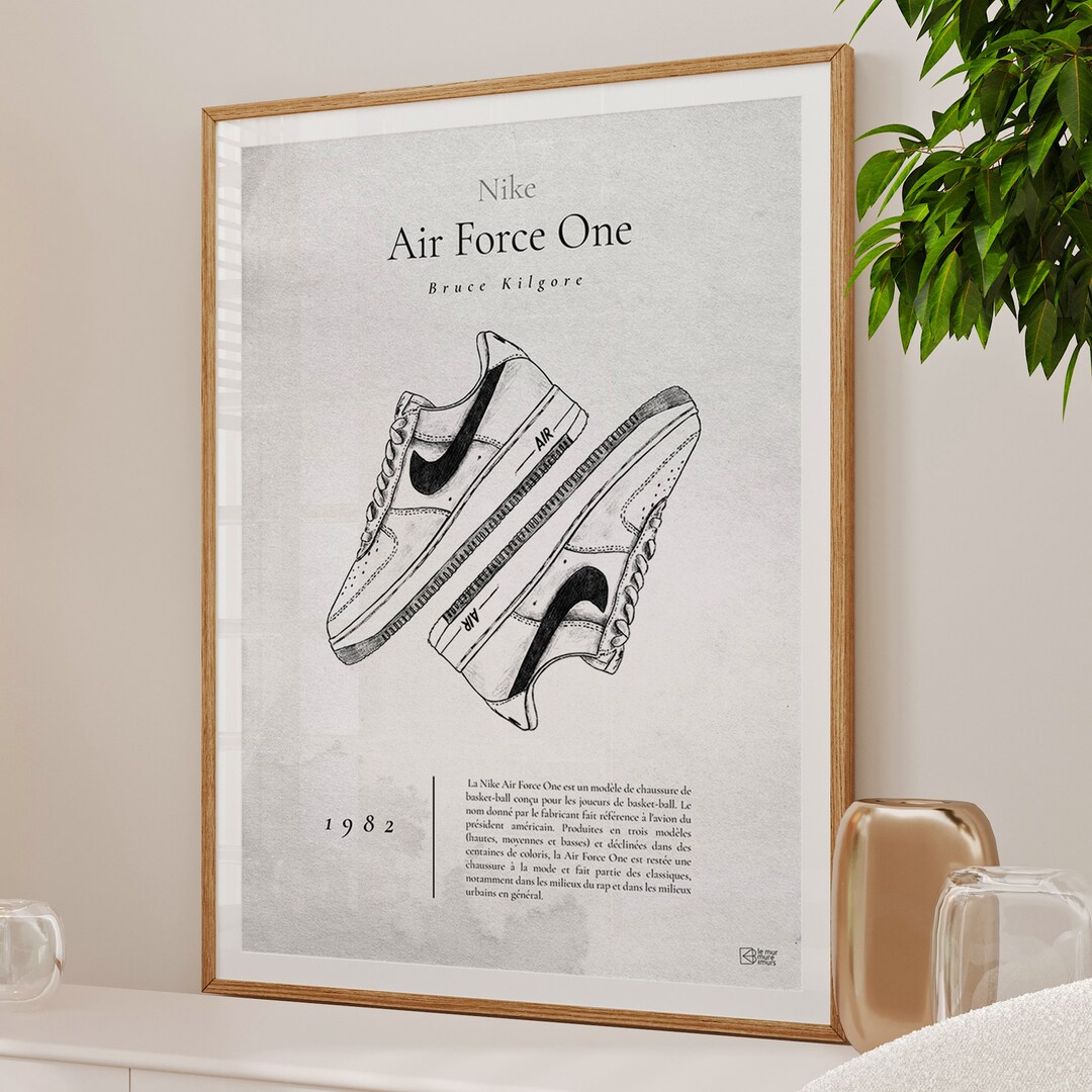 Vintage Sneakers Poster Air Force 1 History for a Magnificent Wall ...