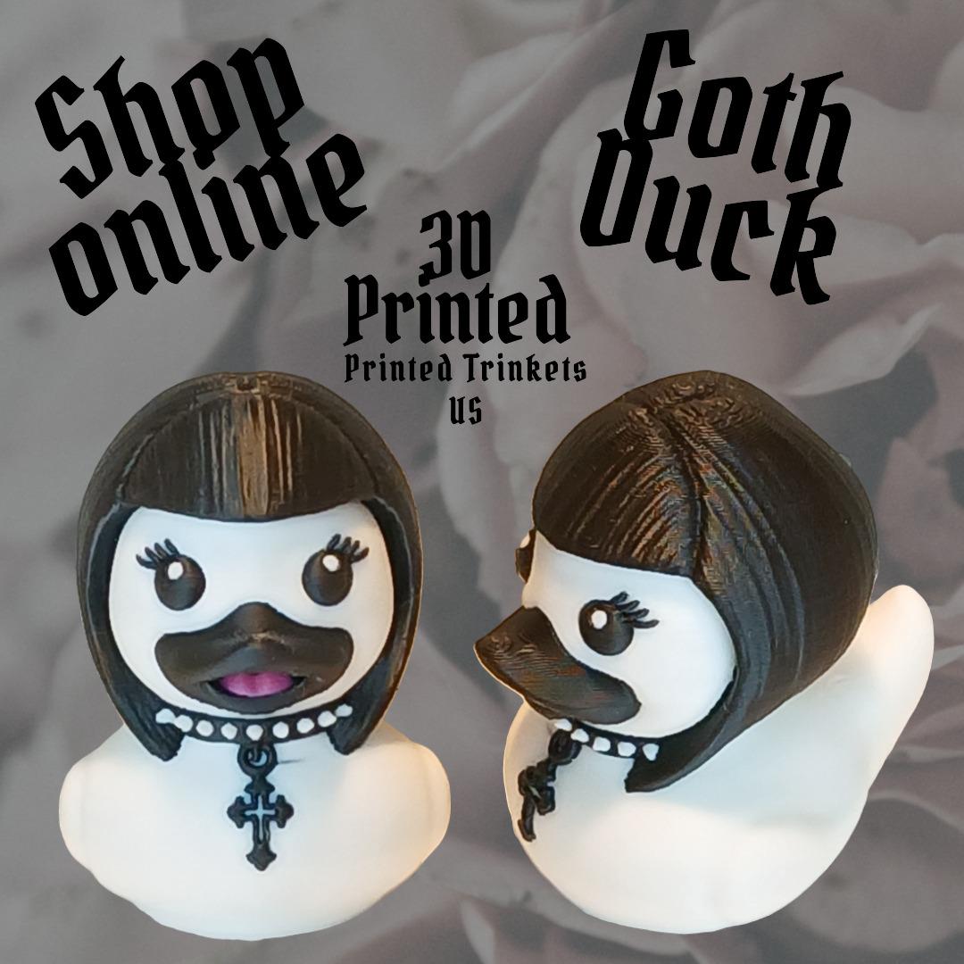3D Printed Goth Inspired Duck - Etsy