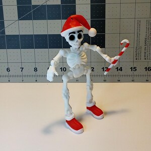 3D Printed Posable Skeleton Santa Ornament - Etsy