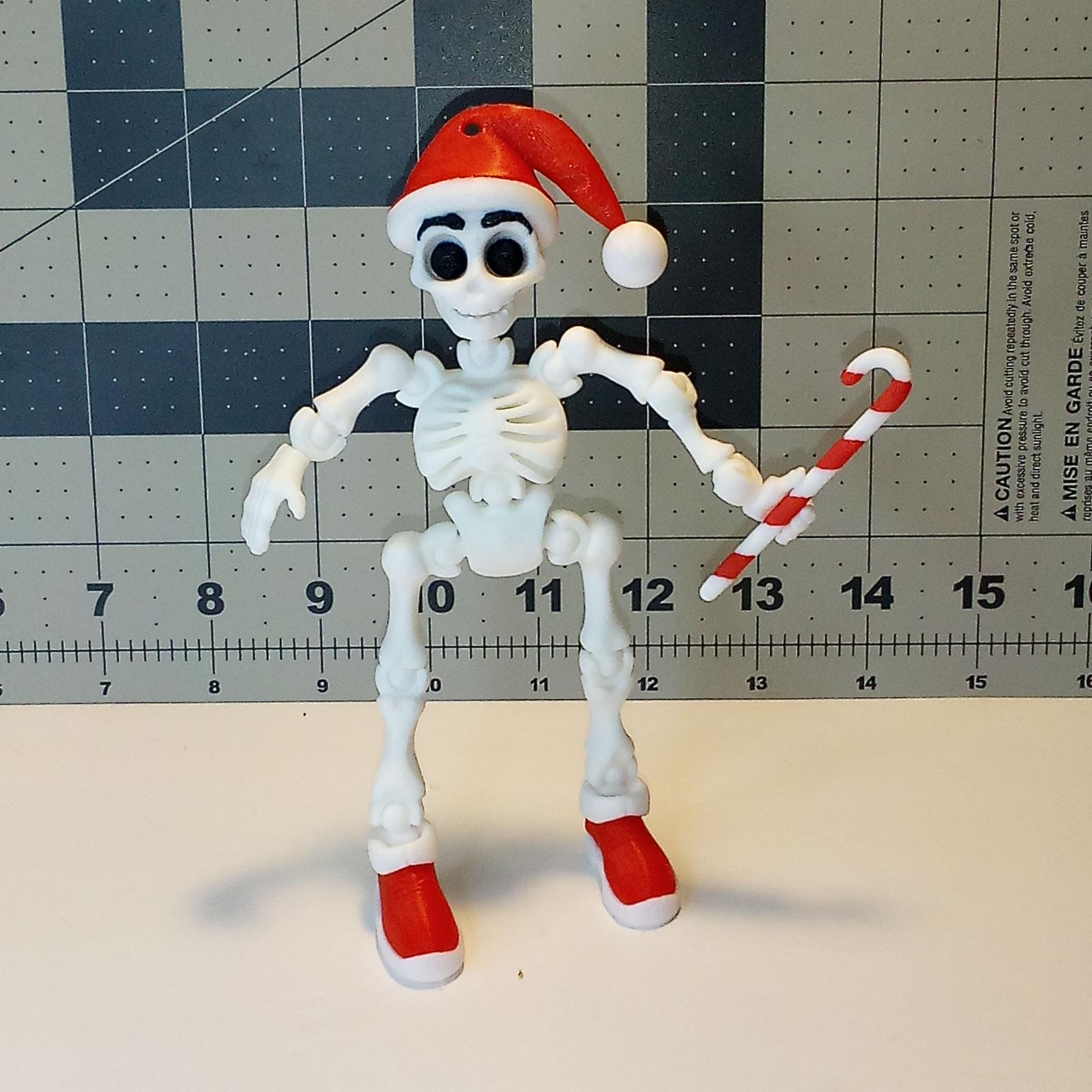 3D Printed Posable Skeleton Santa Ornament - Etsy