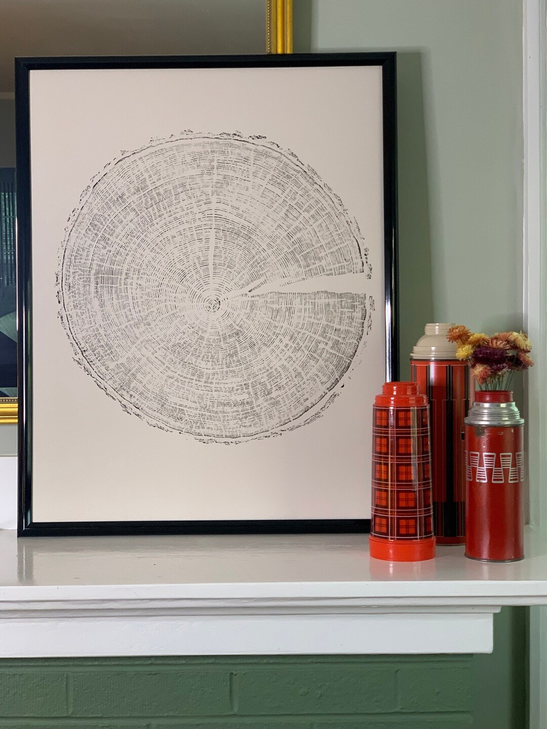 Tree Ring Print, Mt Hood, Handmade Wood Print, Douglas Fir, Print, - Etsy