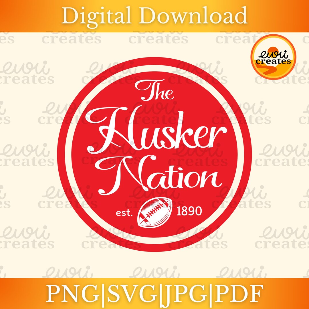 Husker Nation Nebraska Husker Fan Theme PNG JPG SVG - Etsy