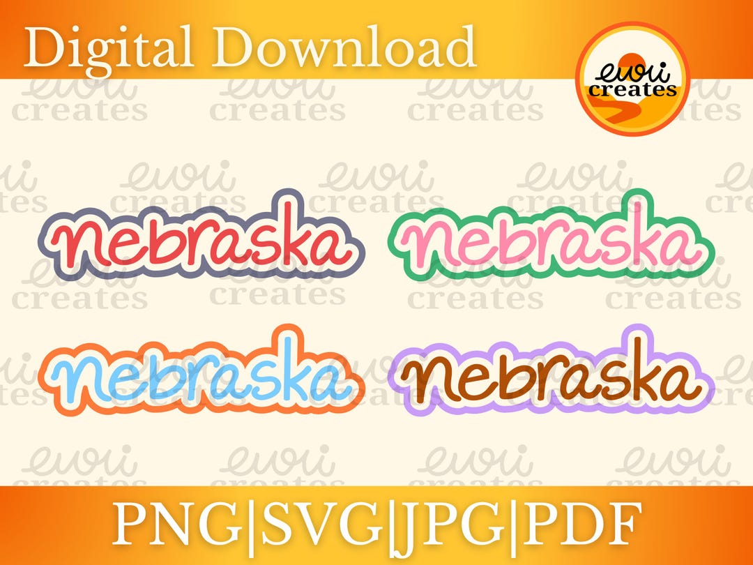 Nebraska State Design Shape PNG JPG SVG - Etsy
