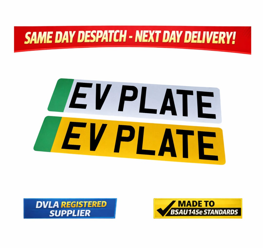 Pair of EV Car Number Plates for Zero Emission Vehicles - Tracked 24 ...