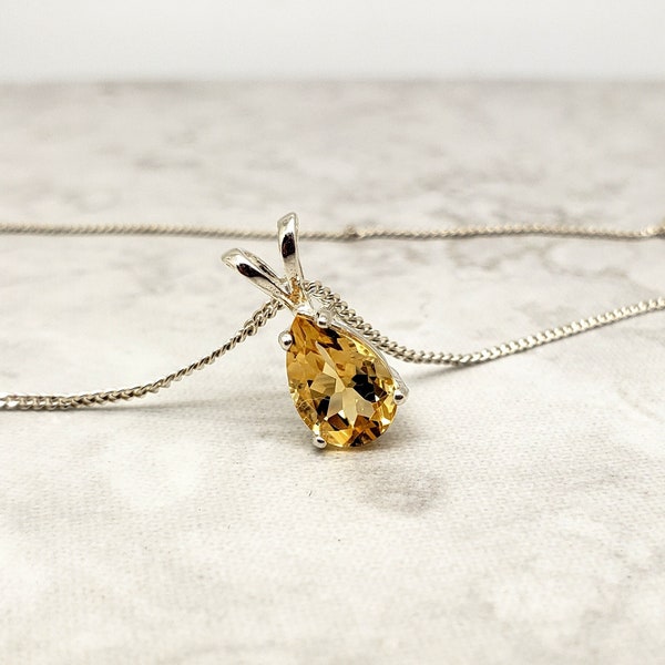 Citrine Necklace - Etsy