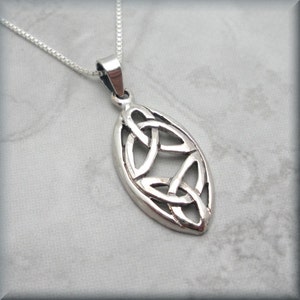 Double Triquetra Necklace, Serch Bythol, Trinity Knot Celtic Pendant ...