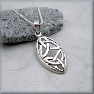 Double Triquetra Necklace, Serch Bythol, Trinity Knot Celtic Pendant ...