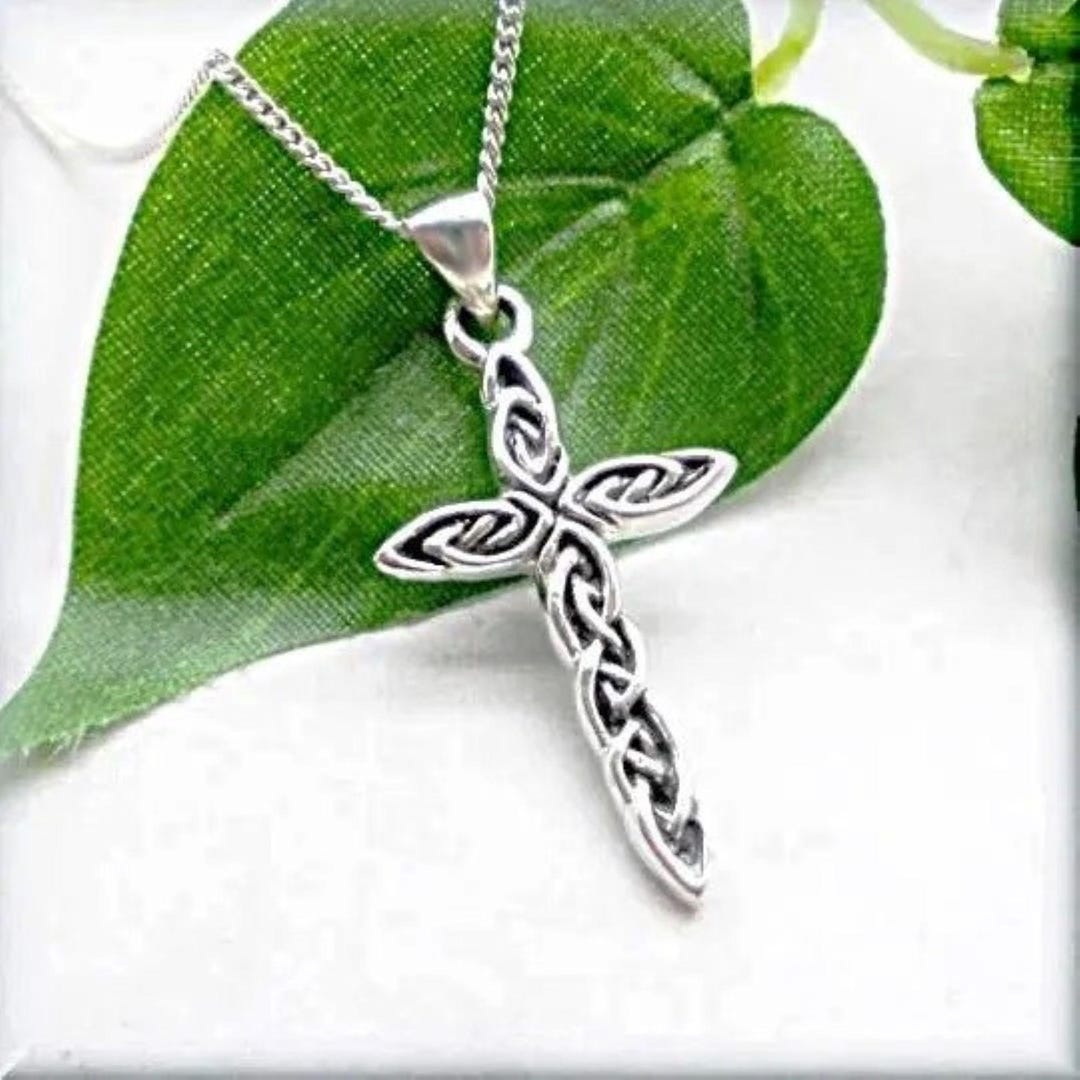Silver Cross Necklace, Sterling Silver, Religious Jewelry, Everyday ...