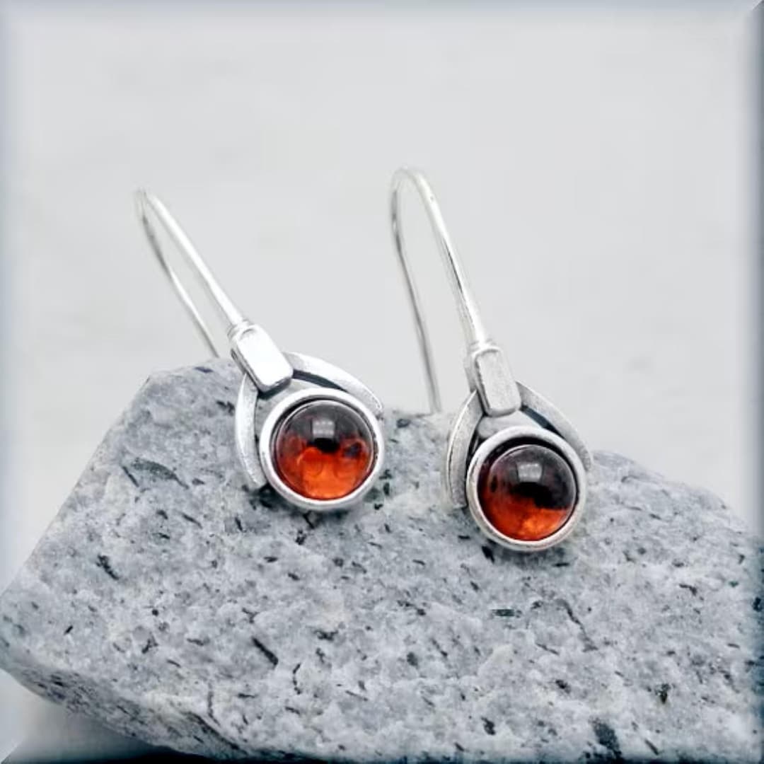 Garnet Earrings, January Birthstone Earrings, Gemstone Jewelry ...