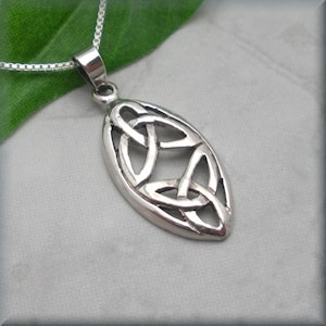 Double Triquetra Necklace, Serch Bythol, Trinity Knot Celtic Pendant ...