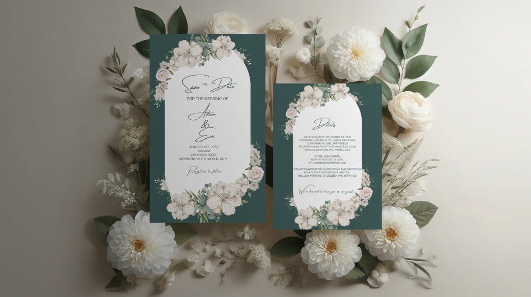 Elegant Wedding Invitation Templates - Etsy