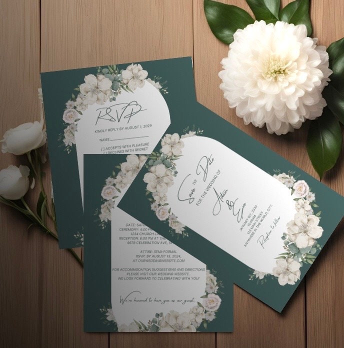Elegant Wedding Invitation Templates - Etsy