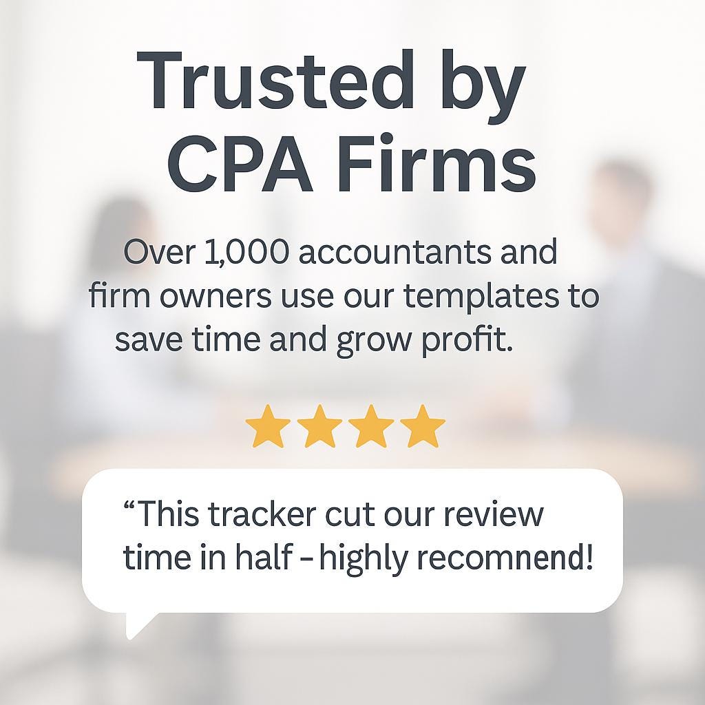 Staff Performance Review Template Excel CPA Firm Tracker Employee ...