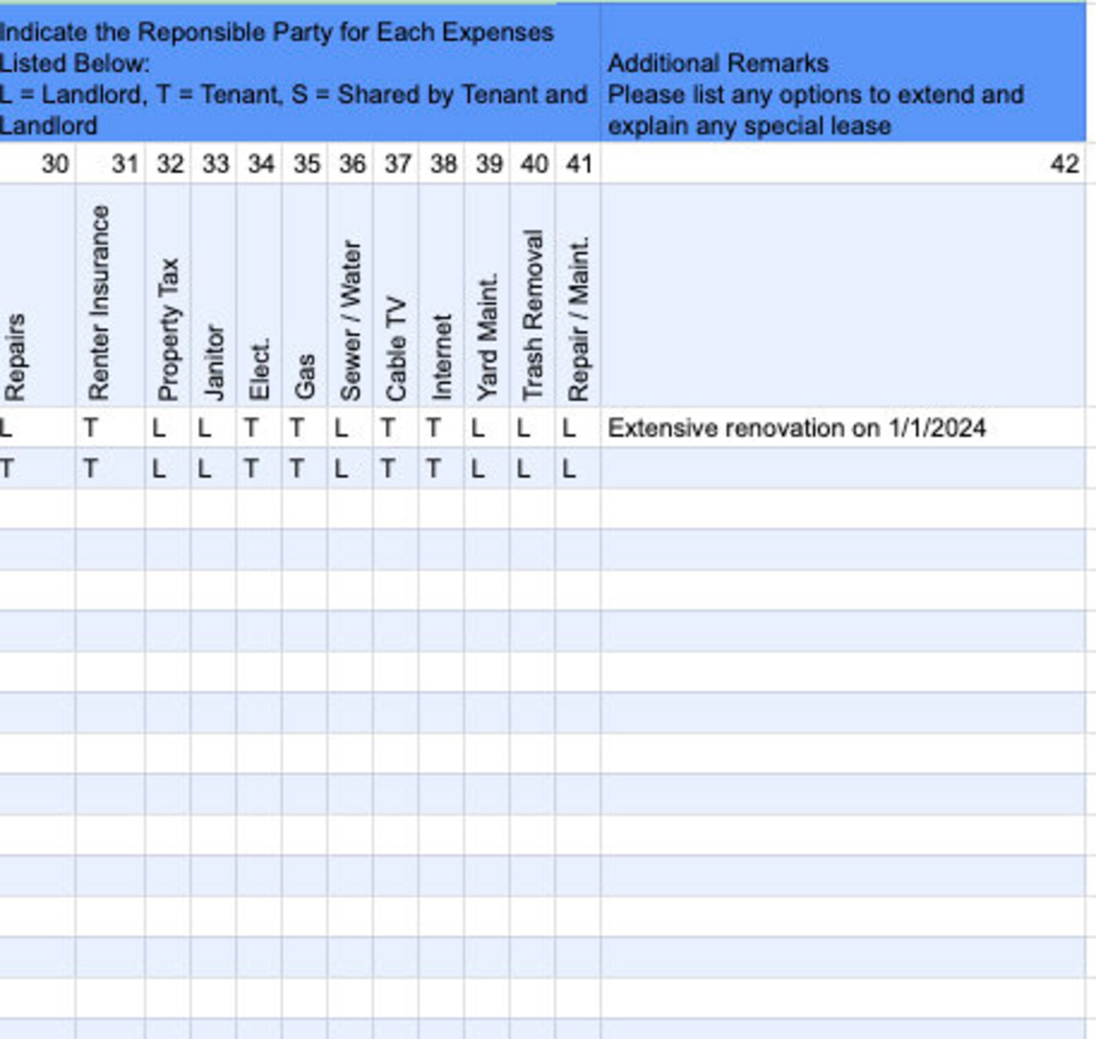 Excel Rent Roll Template | Rental Ledger Template | Rental Ledger ...
