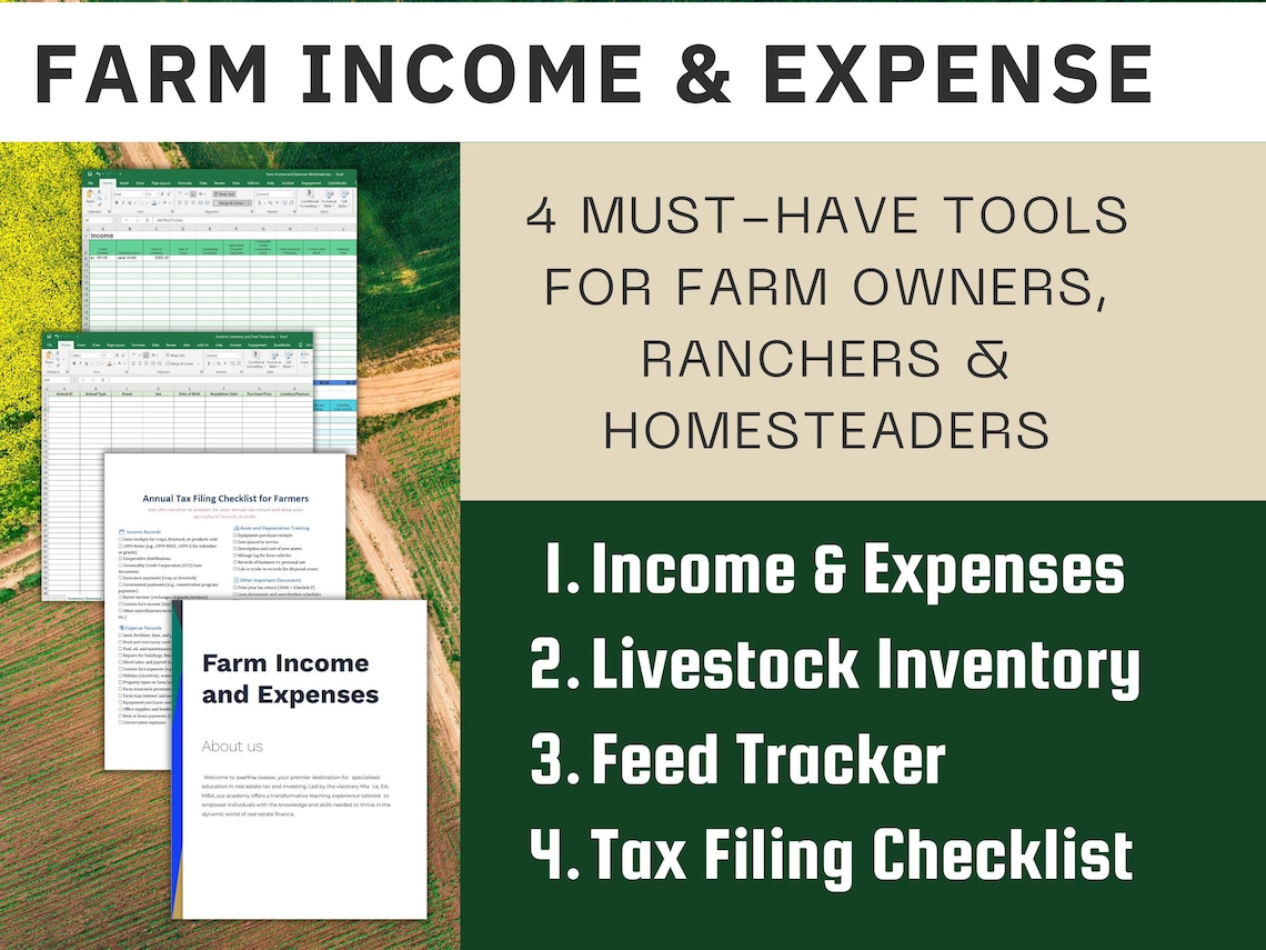 Farm Accounting and Livestock Management Kit Includes Expense ...