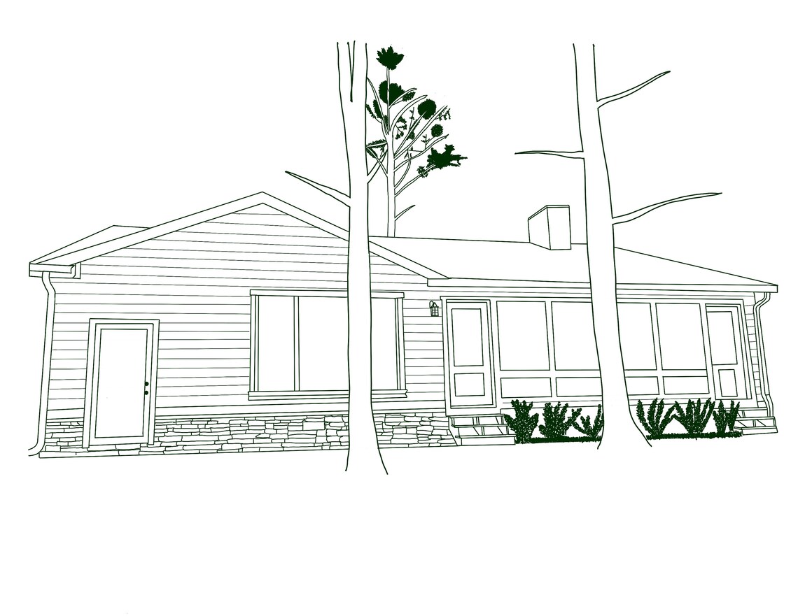 Personalized House Portrait, Custom Illustration, House Line Art, New ...