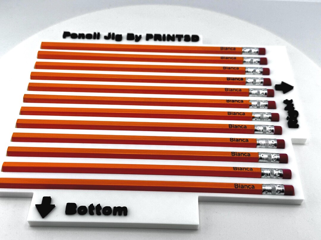STL File for 3D Printing a Pencil Jig to Laser Cut Pencils - Etsy