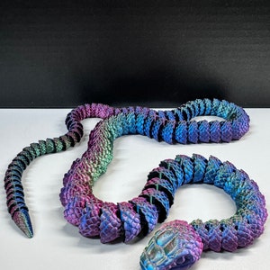 3D Printed Articulated Snake With Tongue - Exciting Fantasy Decor ...