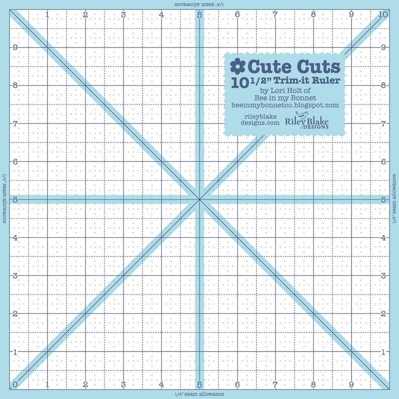 Lori Holt Cute Cuts 10 1/2" Trim-it Ruler # STTI-5531 - Etsy