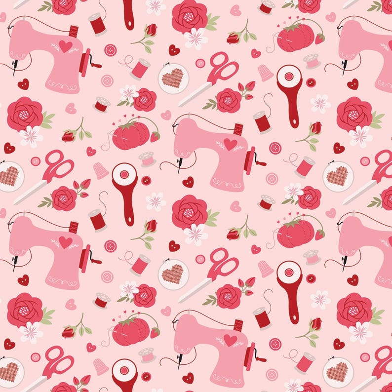 Coser con amor Costura Blush de Dani Mogstad de Riley Blake # C16901R ...