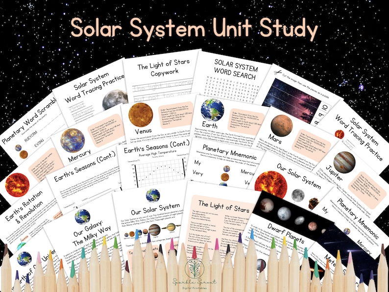 Solar System Unit Study - Digital PDF - Nature Study - Science ...