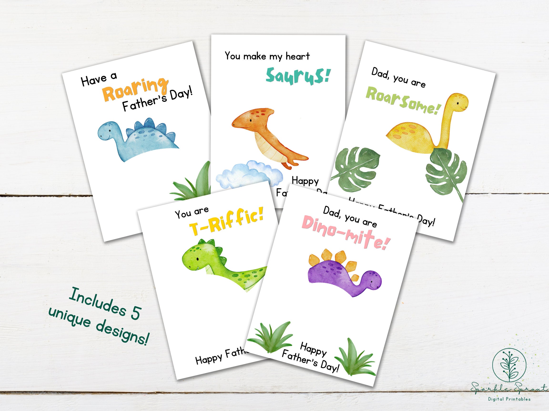 Father’s Day Cards, Dinosaur Handprint Art, Toddler Craft Activity ...