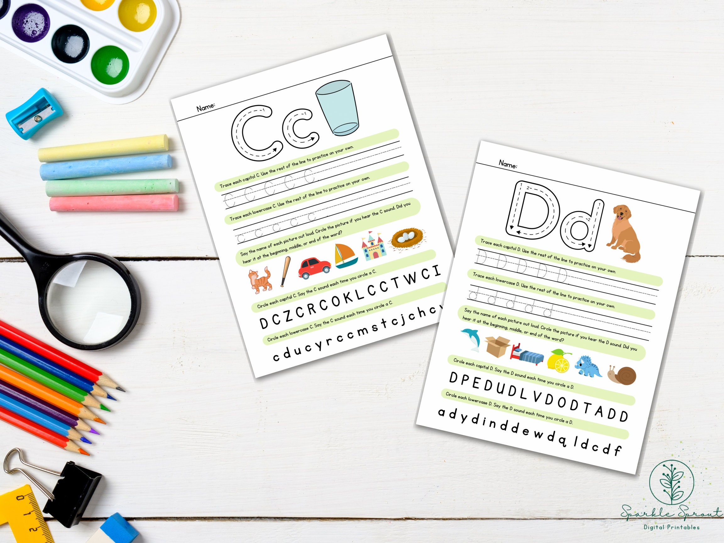 Alphabet Practice Sheets - 26 Alphabet Phonics Pages - Learn to Write ...