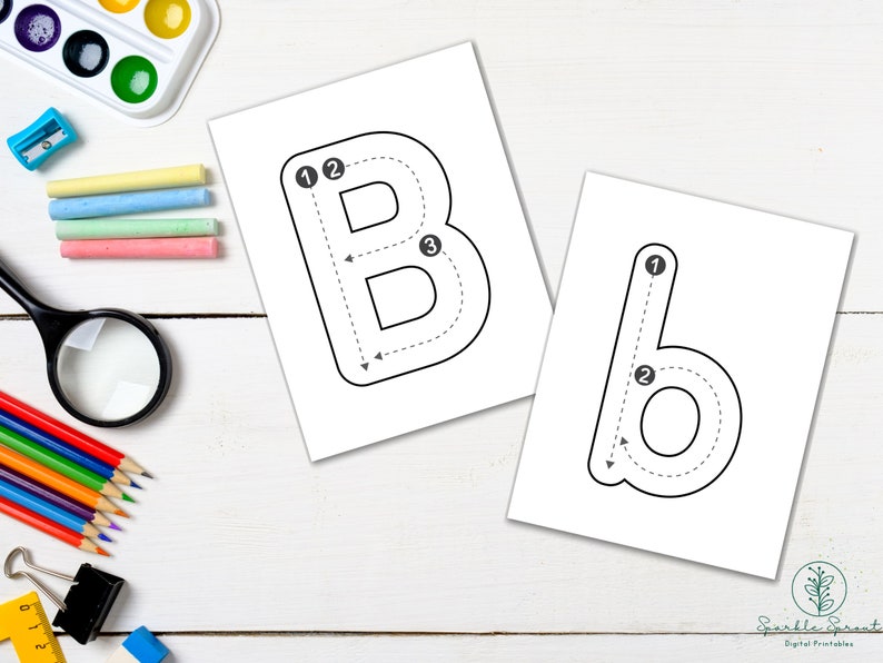 Jumbo Alphabet Tracing Printables 52 Letter Tracing Worksheets ...