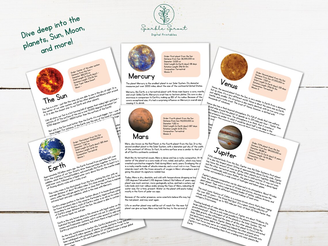 Solar System Unit Study - Digital PDF - Nature Study - Science ...