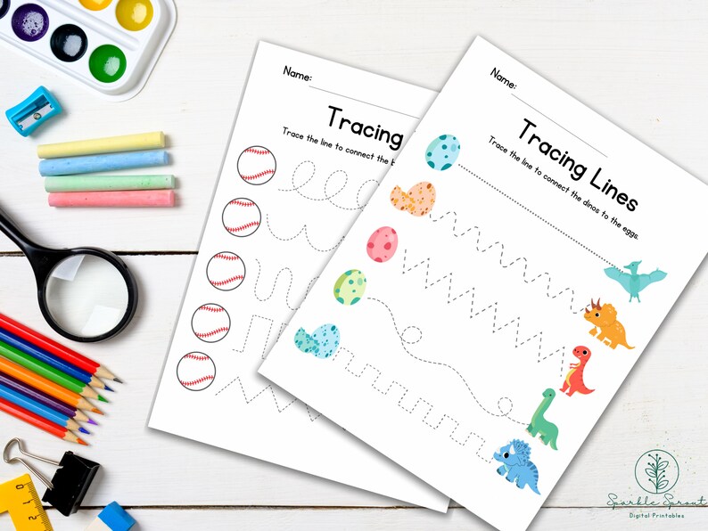 Tracing Practice, Pre-writing Worksheets, Line Tracing, Toddler ...