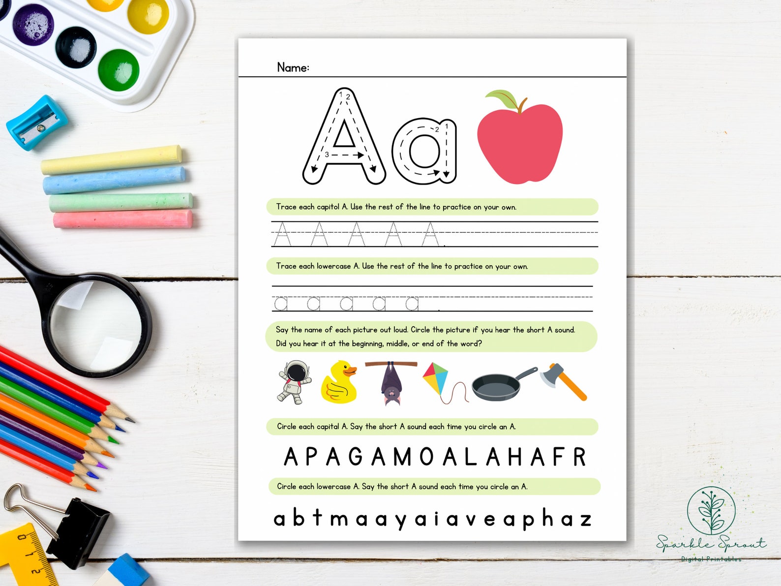 Alphabet Practice Sheets - 26 Alphabet Phonics Pages - Learn to Write ...