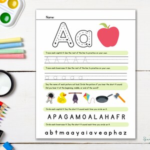 Alphabet Practice Sheets - 26 Alphabet Phonics Pages - Learn to Write ...