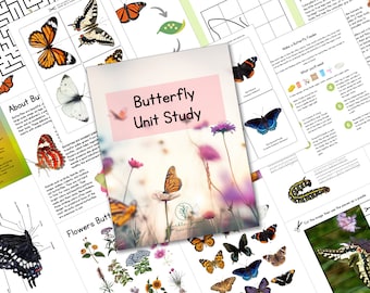 MONARCH BUTTERFLY Nature Study 40 Pages, Life Cycle, Anatomy, Unit ...